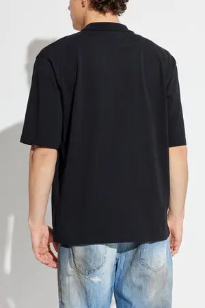 Dsquared2 Polo With Embroidered Logo - Black