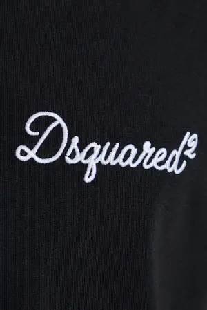 Dsquared2 Polo With Embroidered Logo - Black