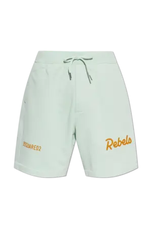 Dsquared2 Shorts With Embroidered Logo - Green