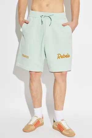 Dsquared2 Shorts With Embroidered Logo - Green
