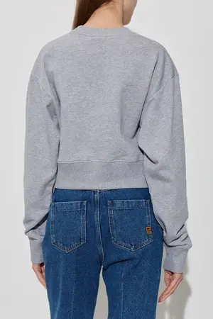 Balmain Short Loose-fit Sweatshirt - Grey
