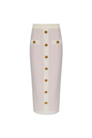Balmain Pencil Midi Skirt With Lurex Thread