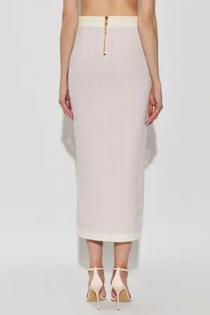 Balmain Pencil Midi Skirt With Lurex Thread