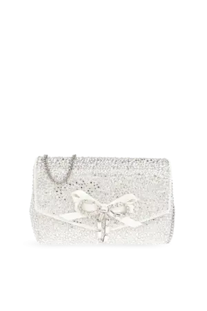 JIMMY CHOO Soft Bow Mini Shoulder Bag - Silver