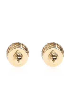 JIMMY CHOO Earrings With Logo - Gold