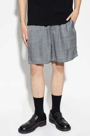 Balmain Houndstooth Shorts - Grey