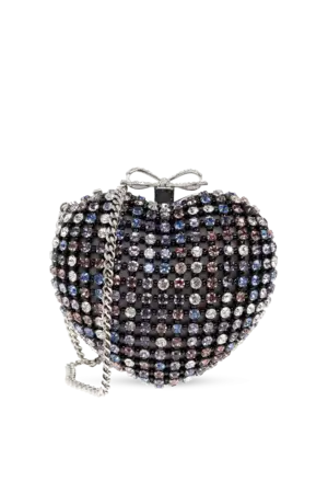 SELF-PORTRAIT Heart-shaped Clutch - Black