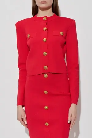 Balmain Cardigan With Shoulder Pads