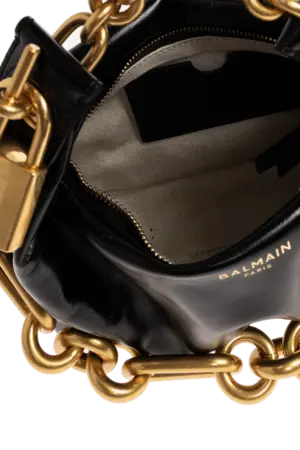 Balmain Handbag With Gold-tone Chain - Black