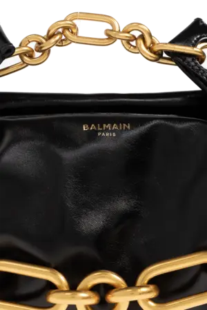 Balmain Handbag With Gold-tone Chain - Black