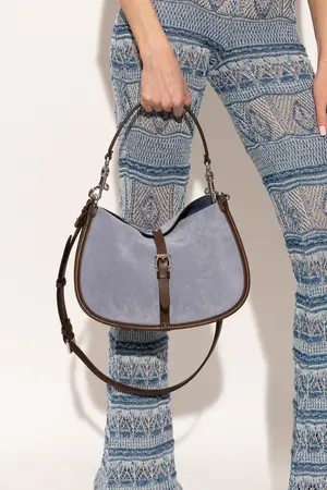 Etro Suede Shoulder Bag - Blue