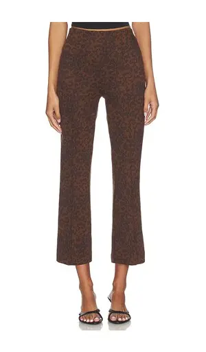 Rag & Bone Irina Ponte Jacquard Kick Flare - Brown