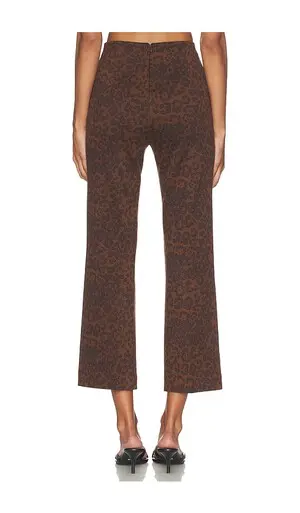 Rag & Bone Irina Ponte Jacquard Kick Flare - Brown