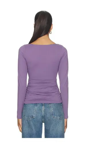 Susana Monaco Square Wire Long Sleeve Top