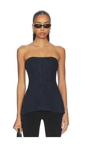 AGOLDE Lara Corset Top - Blue