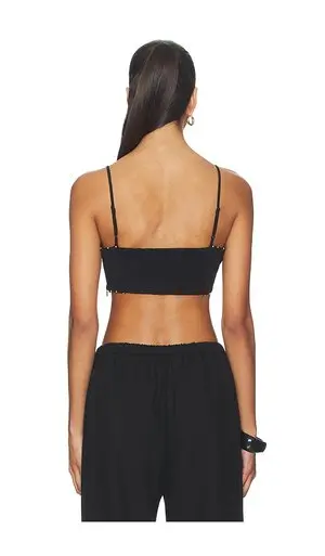 Hemant & Nandita Bandeau Top With Beaded Neckline Trim