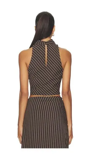 A.L.C. Lillian Mockneck Top - Brown