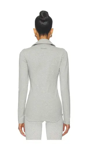 Attico Long Sleeve Lapel Top