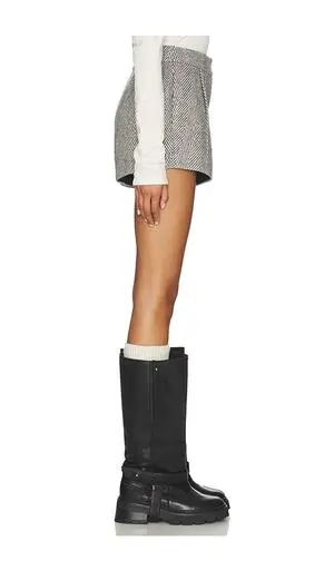 Astr The Label Sorine Herringbone Shorts