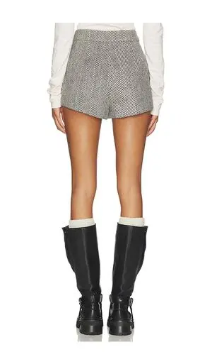 Astr The Label Sorine Herringbone Shorts