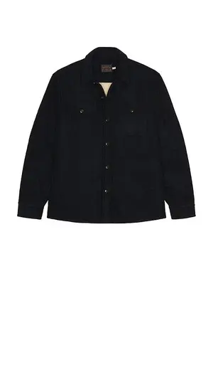 Faherty Brand Range Fleece Lined Shacket - Blue