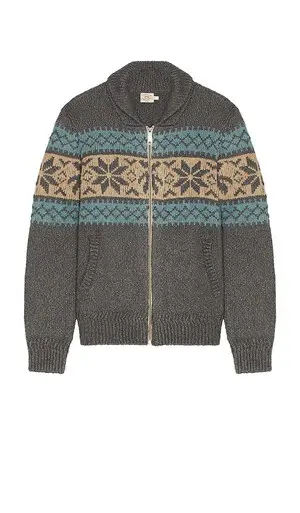 Faherty Brand Surf To Snow Zip Cardigan With Shawl Collar