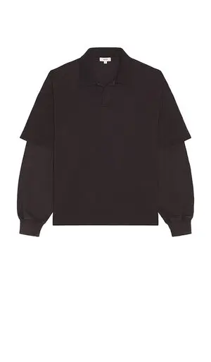 AGOLDE Curren Doublesleeve Polo In . Also - Brown