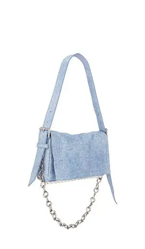Alexander Wang Ricco Crushed Slim Flap Bag - Blue