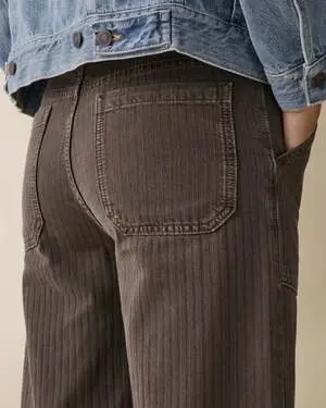 JEANERICA Guell Chevron Trousers - Brown