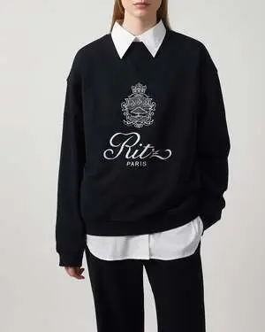 RITZ PARIS X FRAME Embroidered Crewneck Sweatshirt