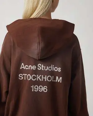 Acne Studios Logo Hoodie - Chocolate