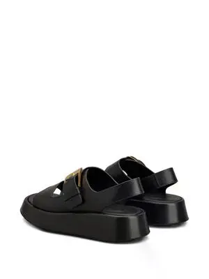 TOD'S Buckle-strap Platform Sandals - Black