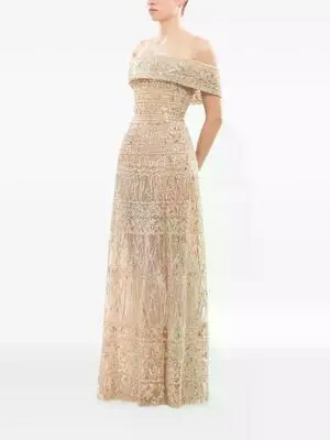 SAIID KOBEISY Beaded Maxi Dress