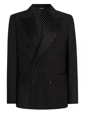 Dolce & Gabbana Sicilia Double-breasted Peaked-lapel Jacket - Black