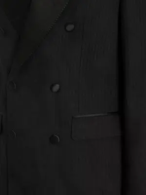 Dolce & Gabbana Sicilia Double-breasted Peaked-lapel Jacket - Black
