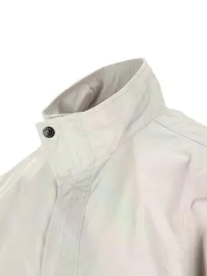 Stone Island Logo Patch High Neck Zip-up Jacket