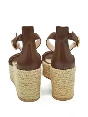 GIANVITO ROSSI Merida Wedged Sandals - Brown