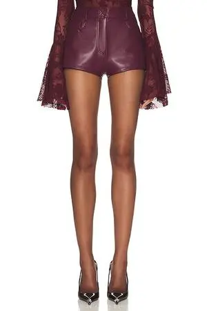 Norma Kamali High Waist Short - Plum
