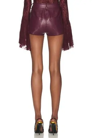 Norma Kamali High Waist Short - Plum