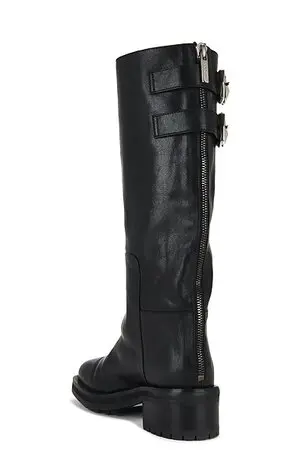 JIMMY CHOO Brooklyn Buckled Zip Up Leather Boots