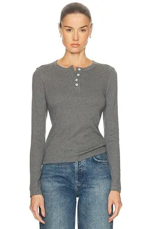 FLORE FLORE Jess Long Sleeve Top - Melee Grey