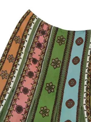 ALEMAIS Side-slit Jacquard Skirt