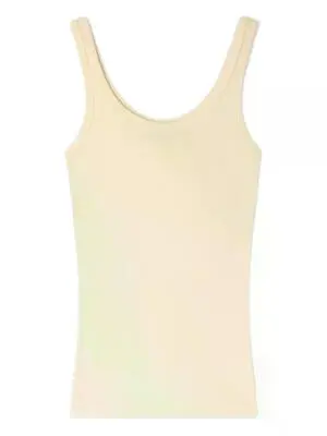 Sandro Ribbed Vest Top With Embroidered Detail