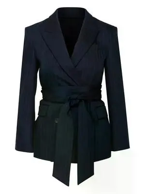 TWP Delancey Pinstripe Tie-fastening Blazer
