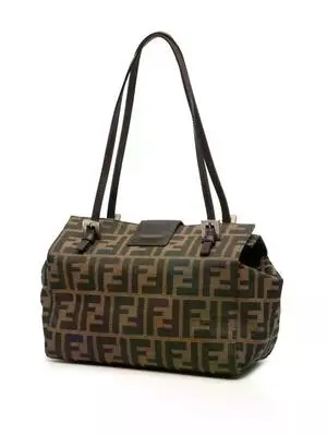 Fendi 2000-2010 Zucca Canvas Bento Box Shoulder Bag