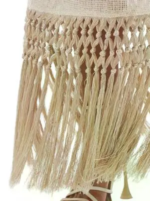 TALLER MARMO Agrigento Disco Sequin Fringed Midi Dress