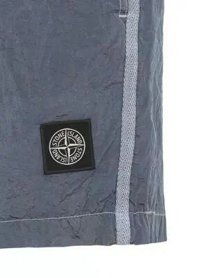 Stone Island Stripe Swim Shorts - Blue