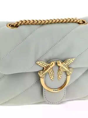 Pinko Mini Quilted Love Birds Crossbody Bag - Grey