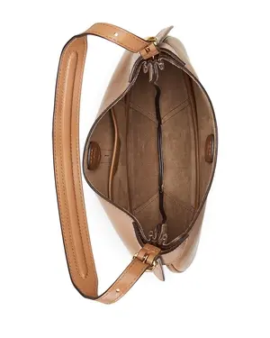 Ralph Lauren Polo Id Leather Small Shoulder Bag - Tan