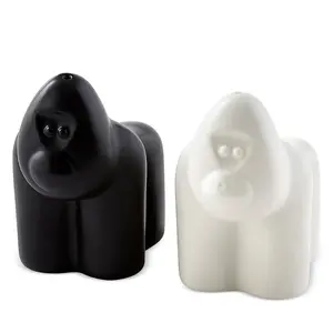 Jonathan Adler Animalia Gorilla Salt & Pepper Set - White/black